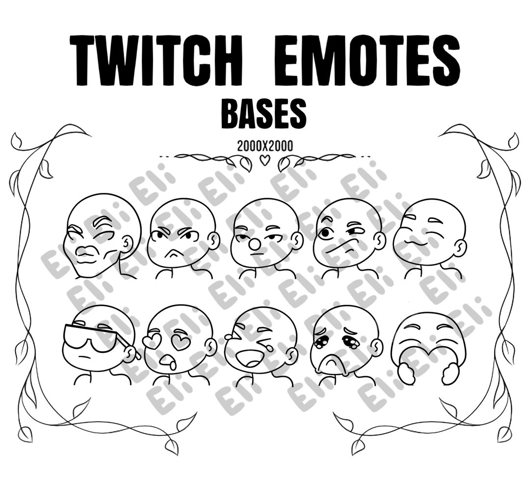 Funny and Cute Twitch/discord Emote Base Pack - Etsy