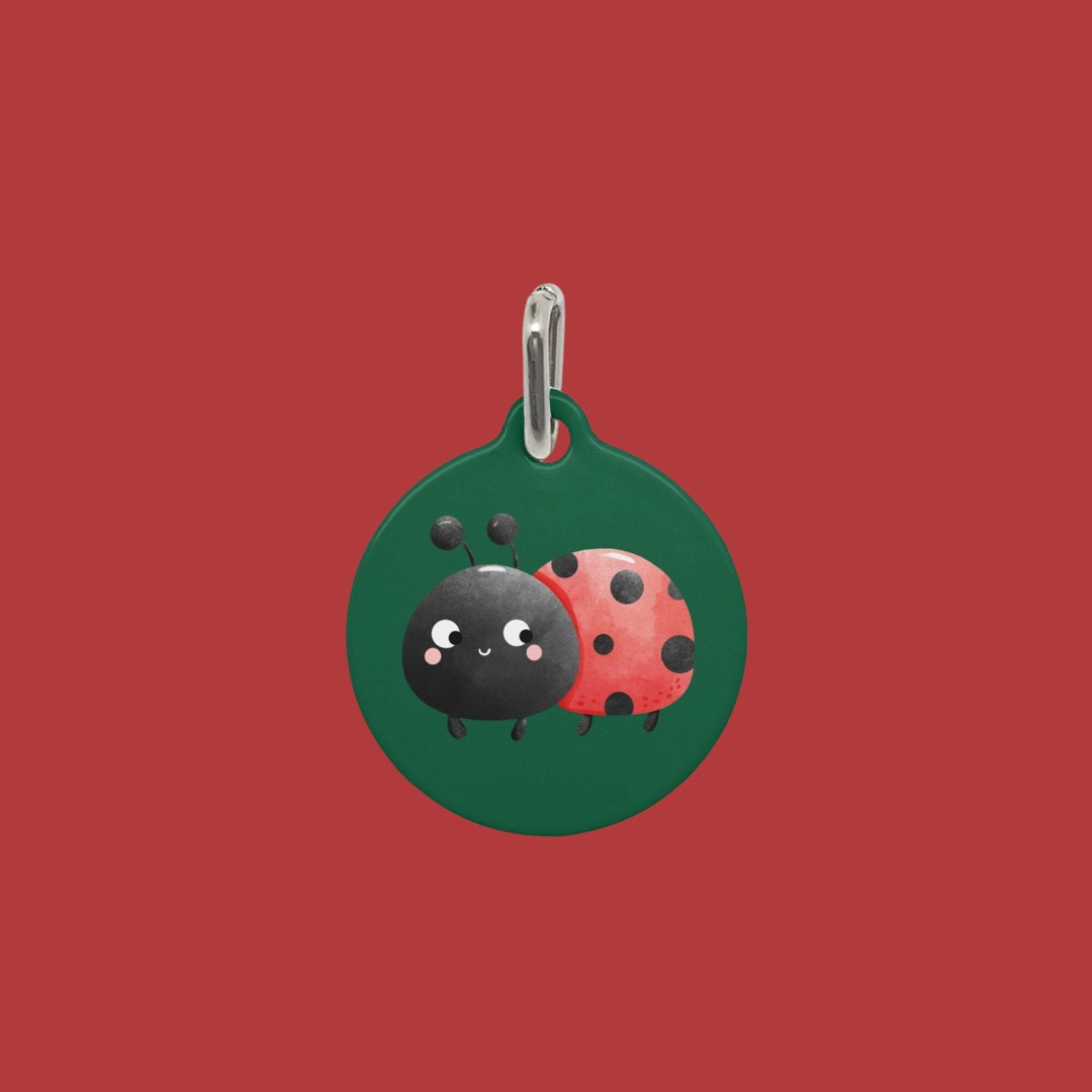Metal Pet ID Tag for Collar, Ladybug, Dog Id Tag, Cat ID Tag, Ladybug ...