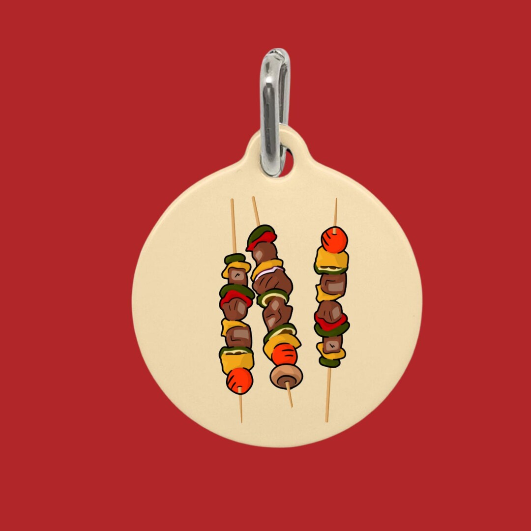 Shish Kabob Pet ID Tag: Custom Metal Dog & Cat Collar - Etsy
