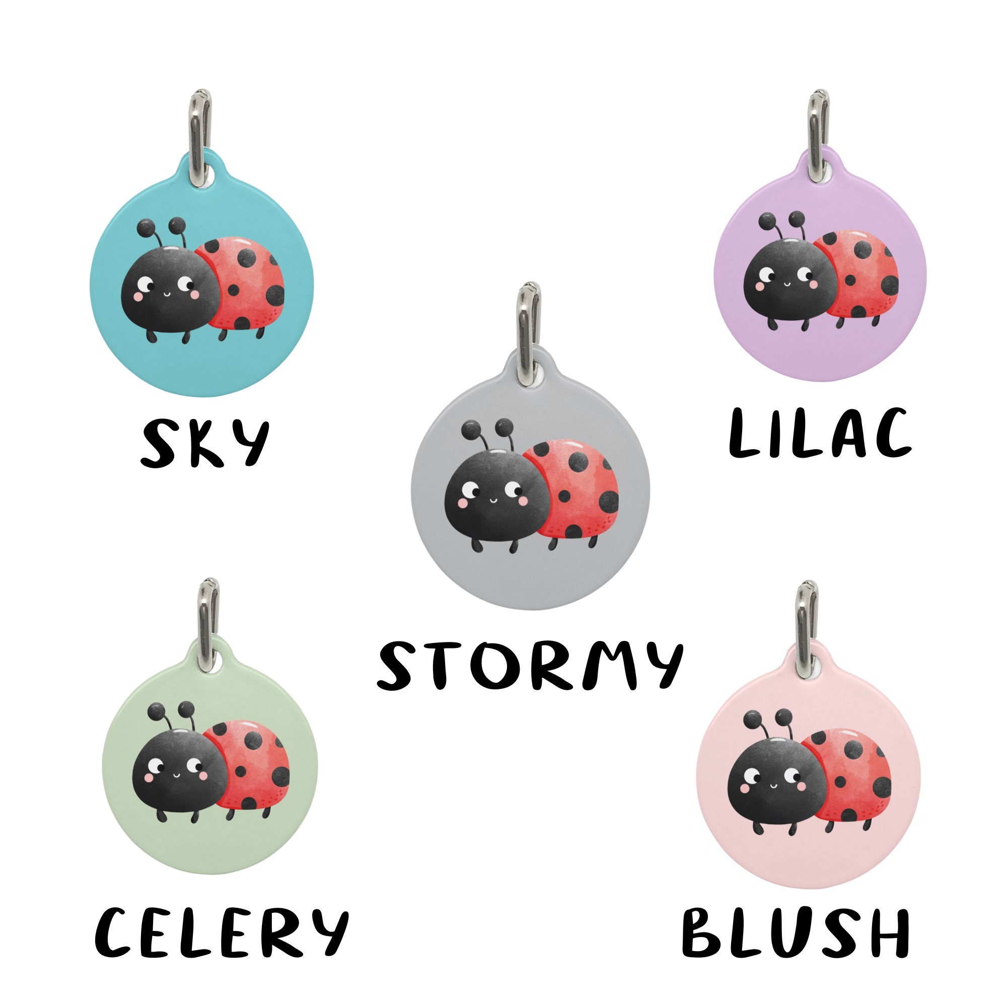 Metal Pet ID Tag for Collar, Ladybug, Dog Id Tag, Cat ID Tag, Ladybug ...