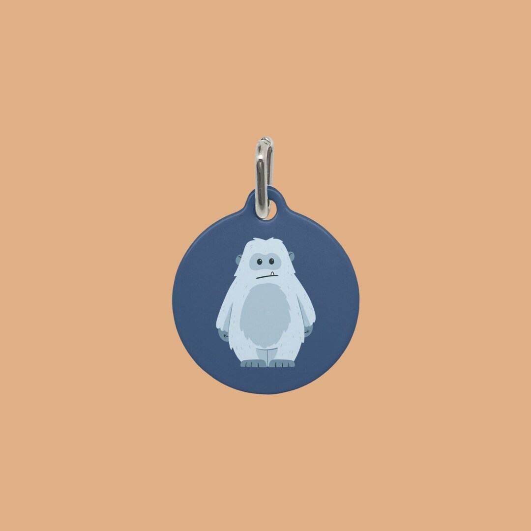 Yeti Pet ID Tag: Bigfoot Abominable Snowman, Metal Dog Cat Tag - Etsy