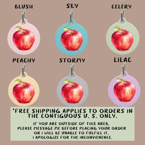 Apple Pet Id Tag, Metal Pet Id Tag With Ring, Apple Dog Id Tag, Apple ...