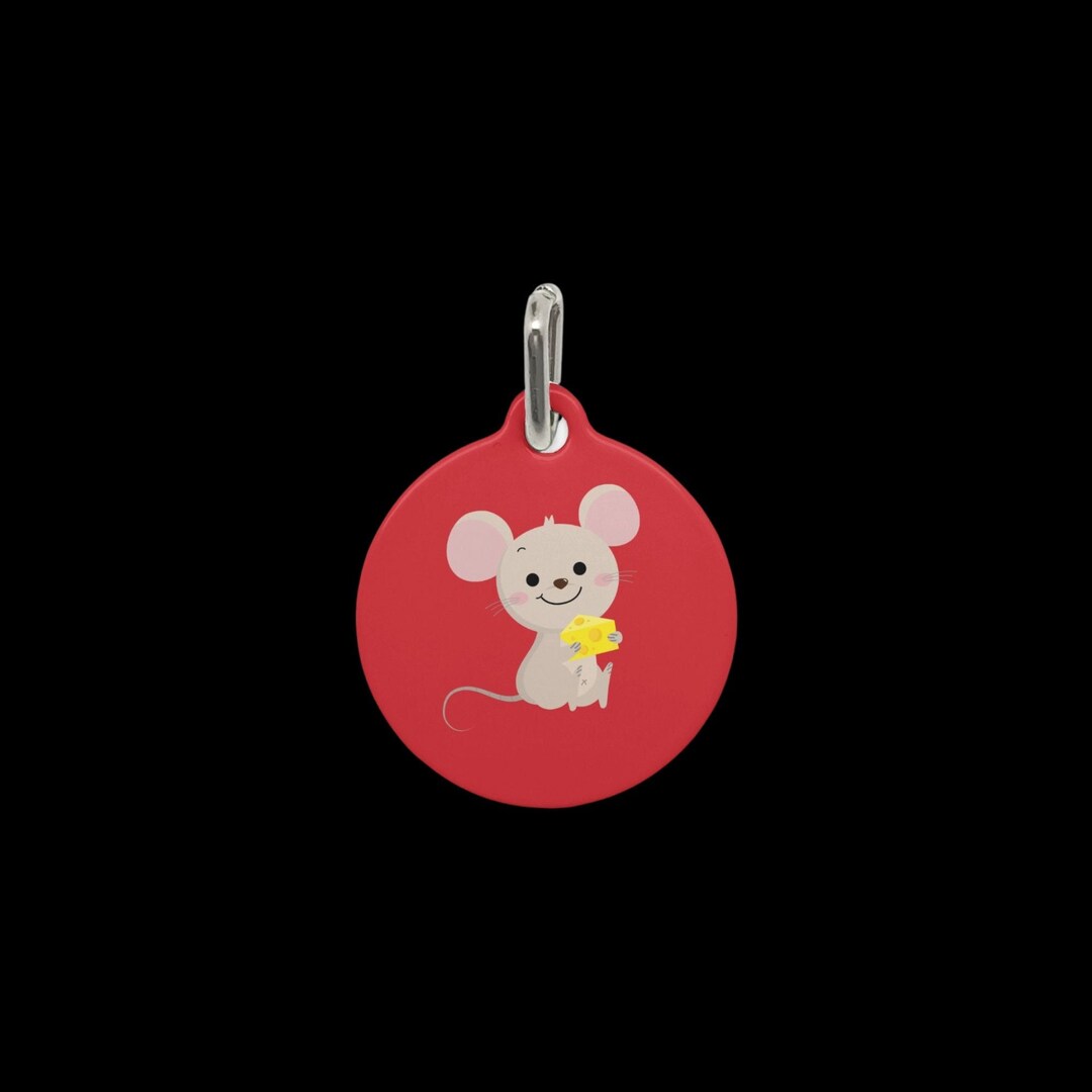 Cute Mouse Cat ID Tag, Cat Name Tag, Dog Name Tag, Mouse Pet Id Tag for ...