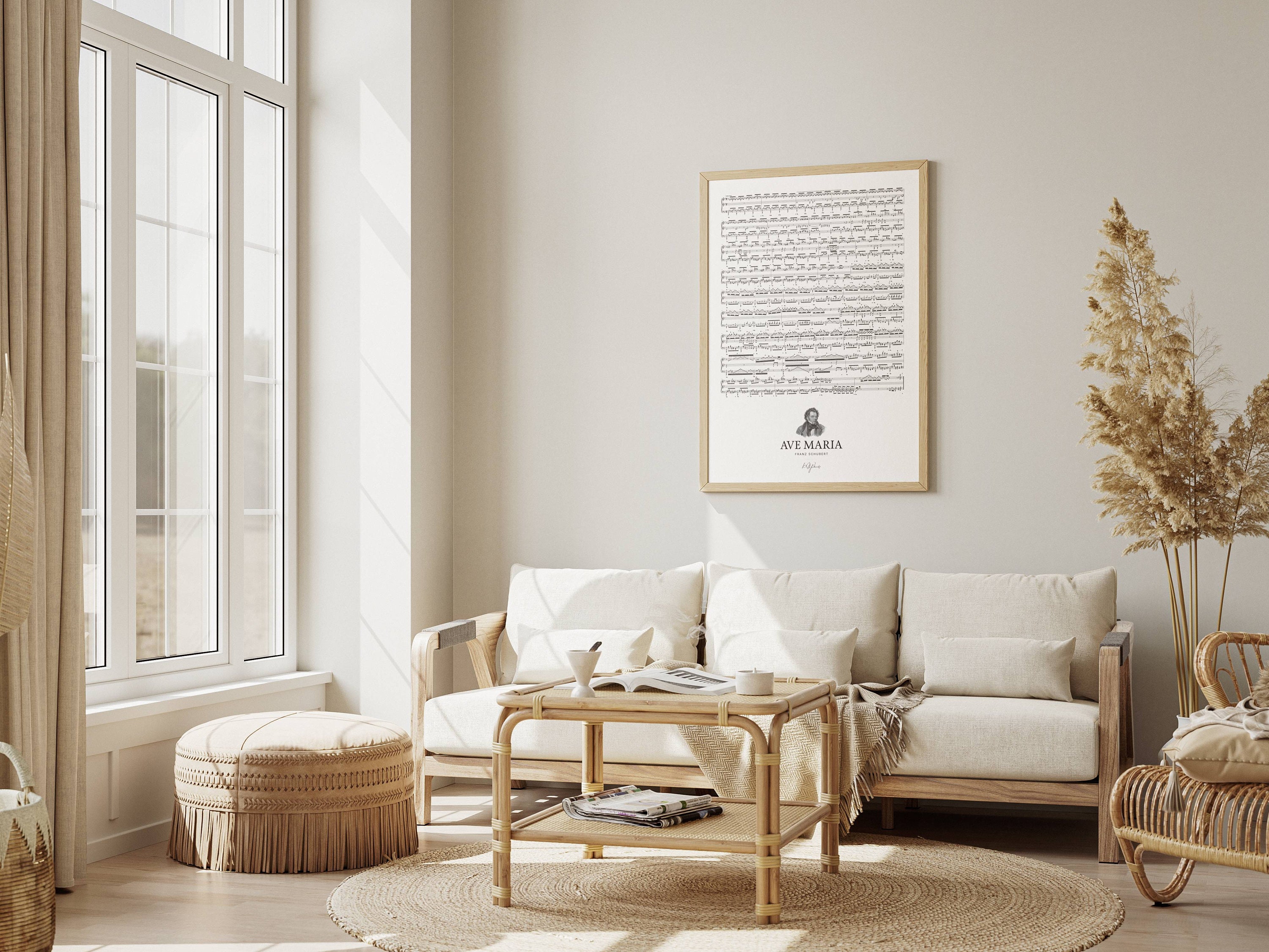 Ave Maria Franz Schubert Poster of Full Musical Score - Etsy