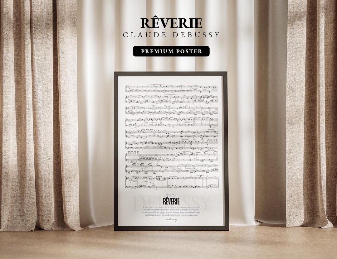 Debussy - Rêverie Poster FULL SCORE Claude Debussy - Digital Download ...