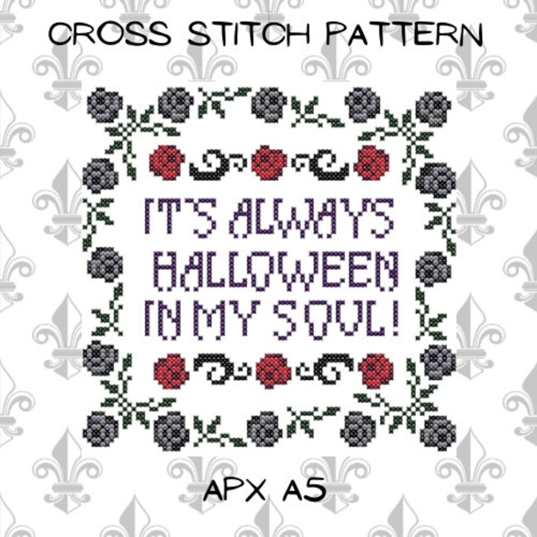 Subversive Sampler Cross Stitch Pattern-its Always Halloween in My Soul ...