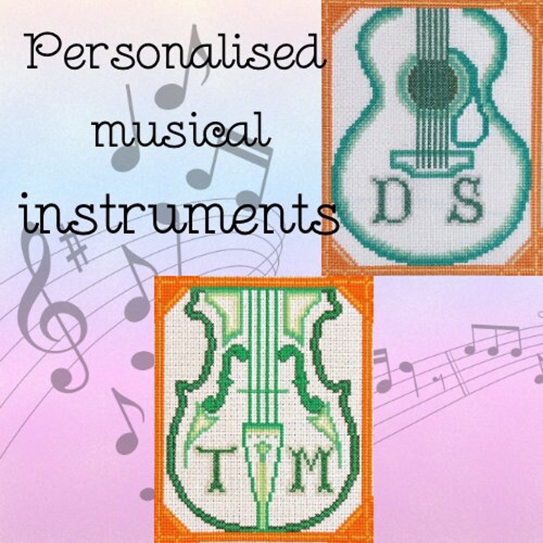 Custom Musical Instruments Cross Stitch - Etsy