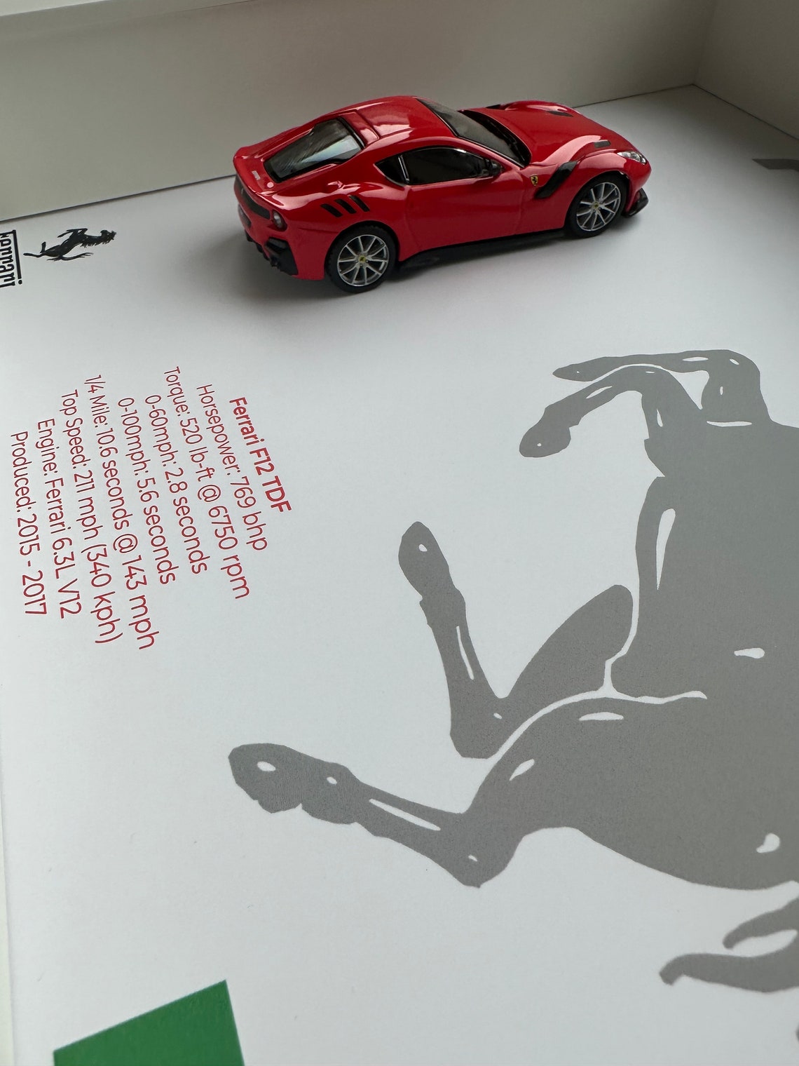 Ferrari F12 TDF 3D Shadow Box Framed Gift - Etsy