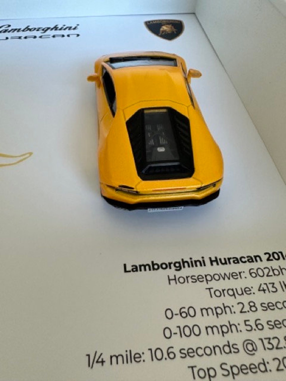 Lamborghini Hurracan Yellow 3D Shadow Box Framed Gift Car - Etsy