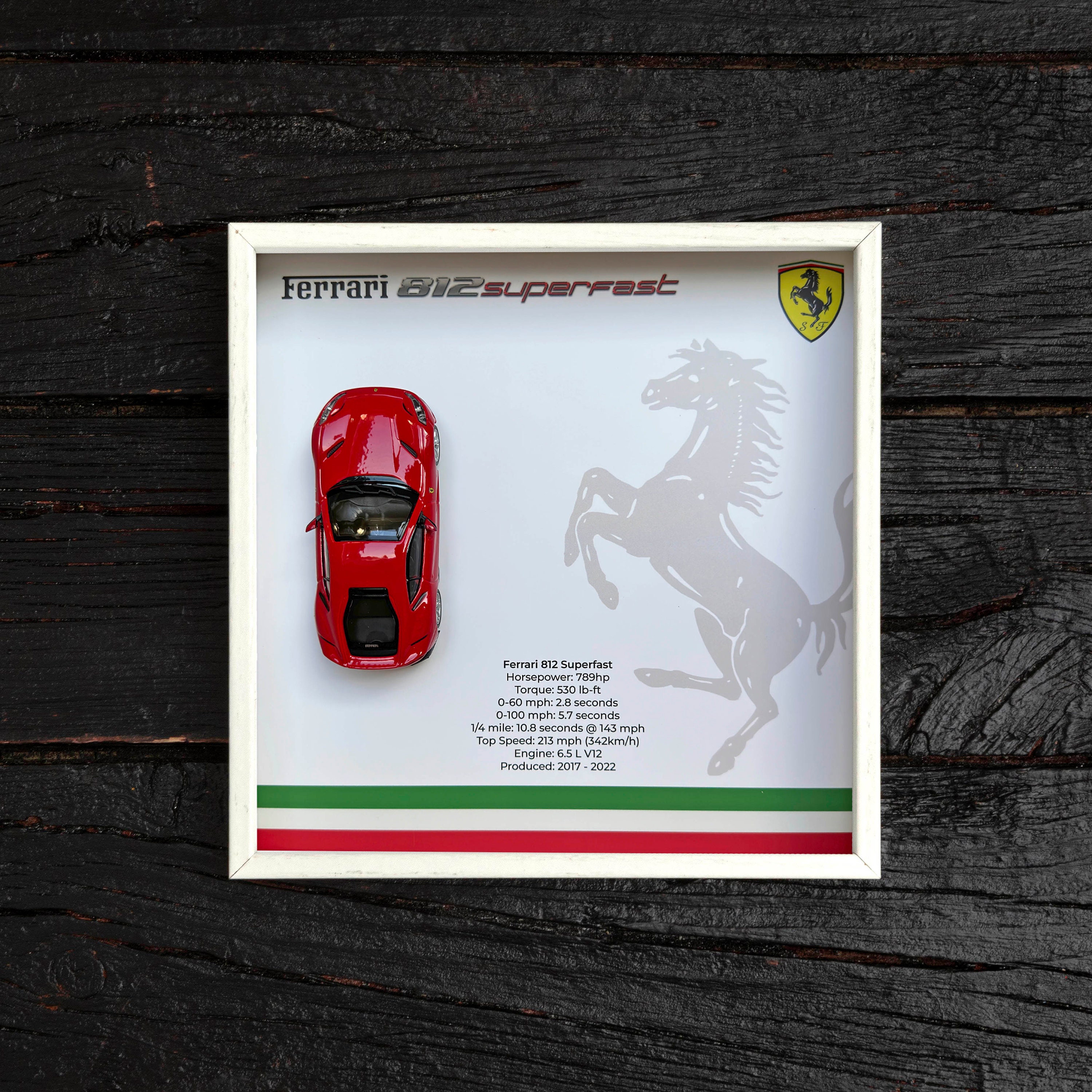 Ferrari 812 Superfast 3D Shadow Box Framed Gift - Etsy