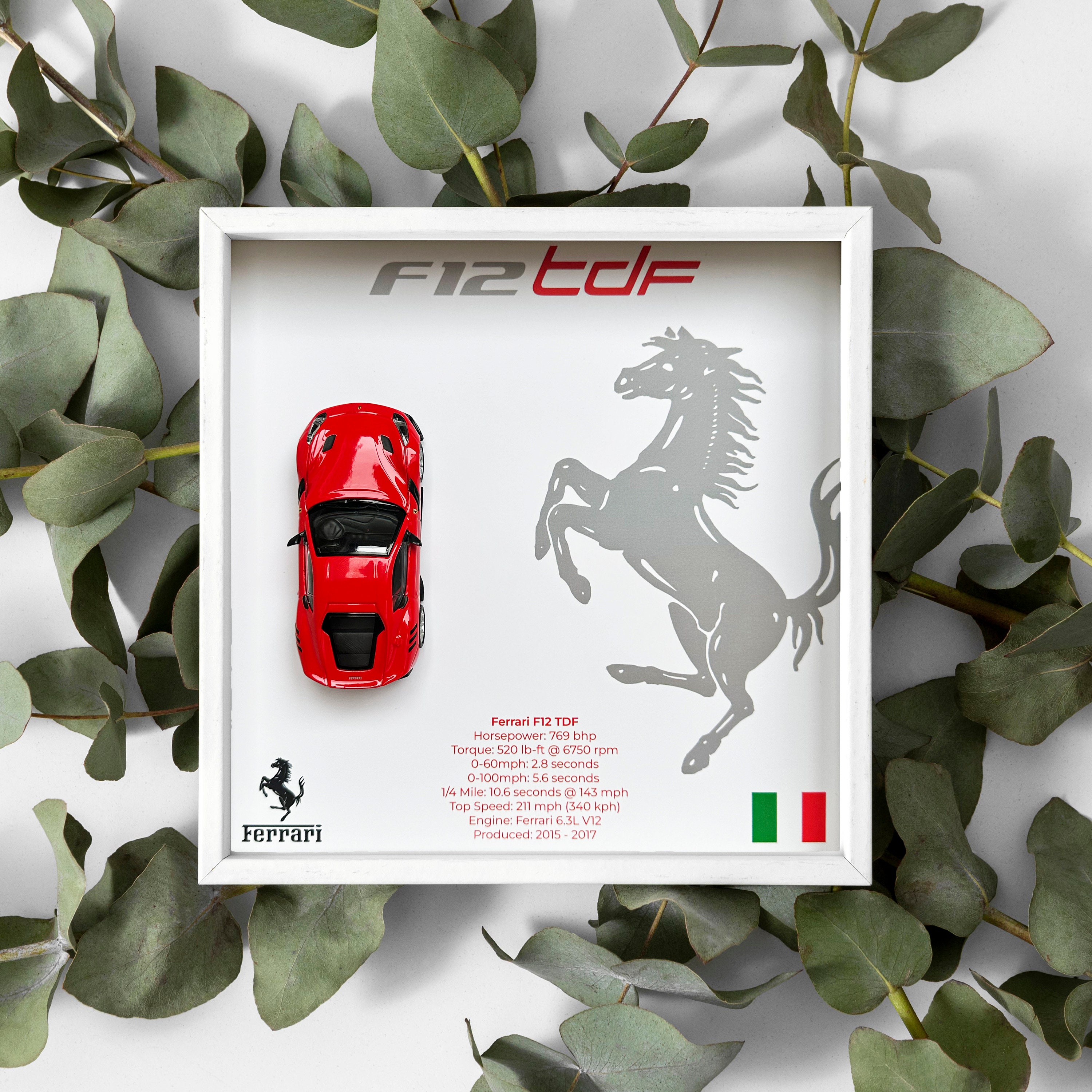 Ferrari F12 TDF 3D Shadow Box Framed Gift - Etsy
