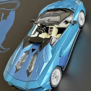 Lamborghini Aventador S Roadster Blue 3D Shadow Box Framed Gift Car ...