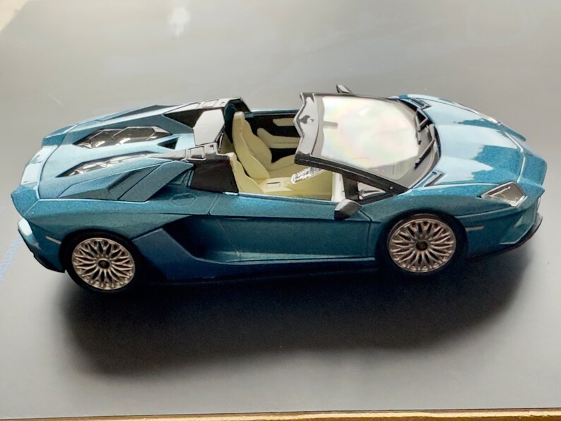 Lamborghini Aventador S Roadster Blue 3D Shadow Box Framed Gift Car - Etsy