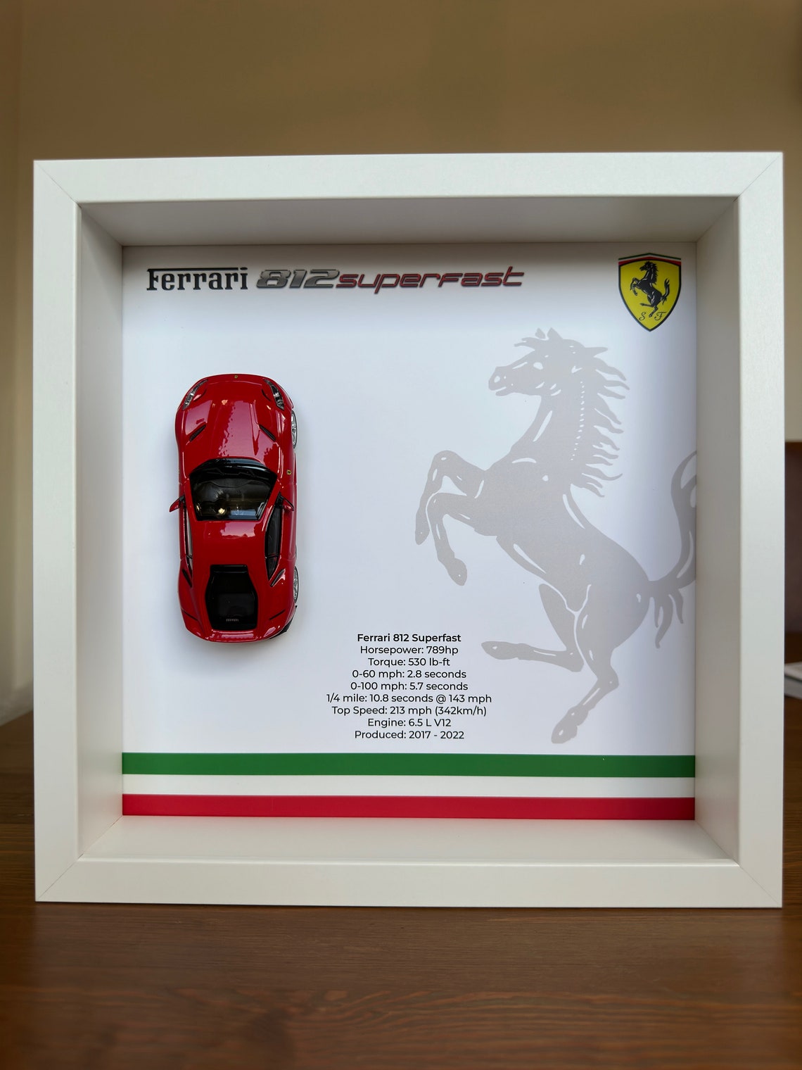 Ferrari 812 Superfast 3D Shadow Box Framed Gift - Etsy