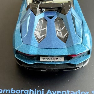 Lamborghini Aventador S Roadster Blue 3D Shadow Box Framed Gift Car ...