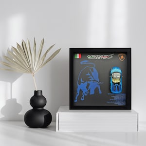 Lamborghini Aventador S Roadster Blue 3D Shadow Box Framed Gift Car ...