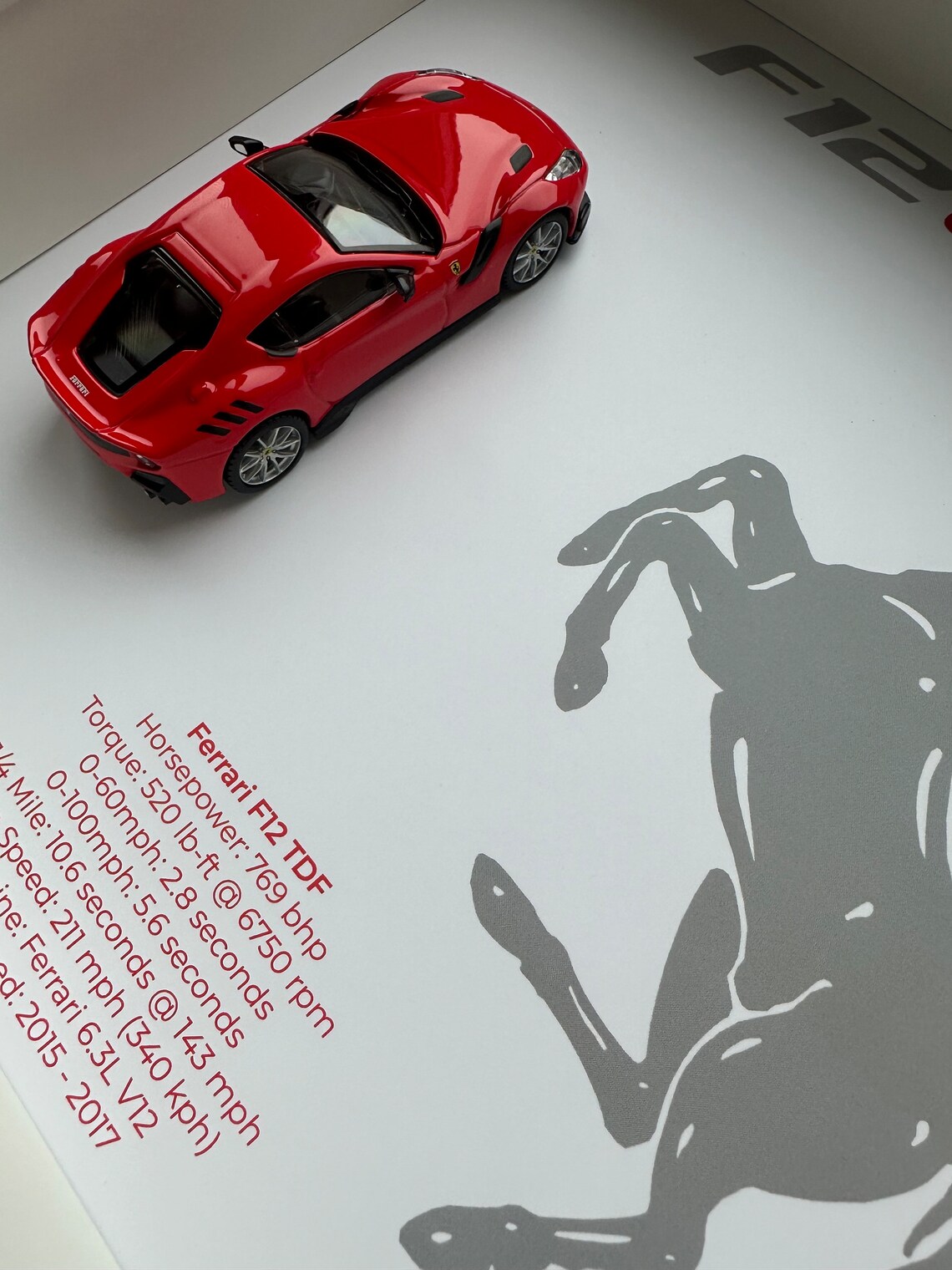 Ferrari F12 TDF 3D Shadow Box Framed Gift - Etsy