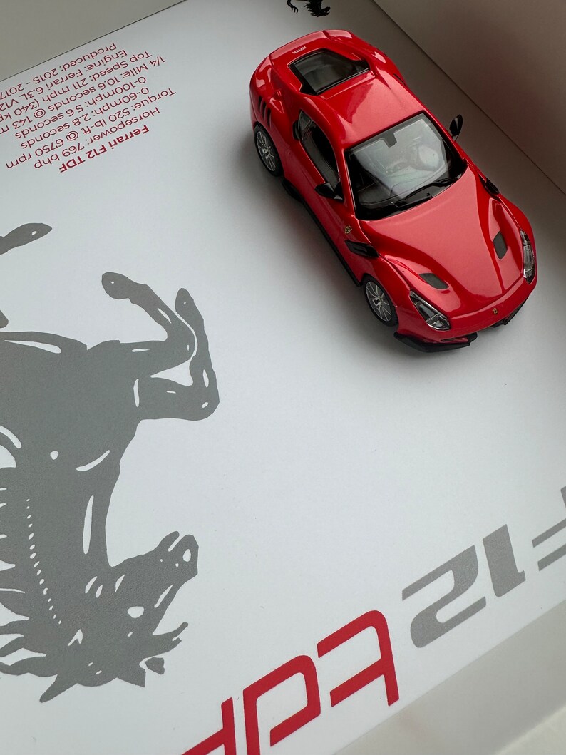 Ferrari F12 TDF 3D Shadow Box Framed Gift - Etsy