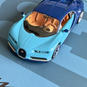 Bugatti Chiron Blue 3D Shadow Box Framed Gift Car - Etsy