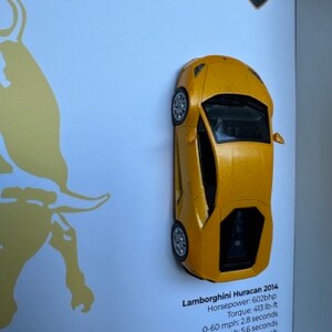 Lamborghini Hurracan Yellow 3D Shadow Box Framed Gift Car - Etsy