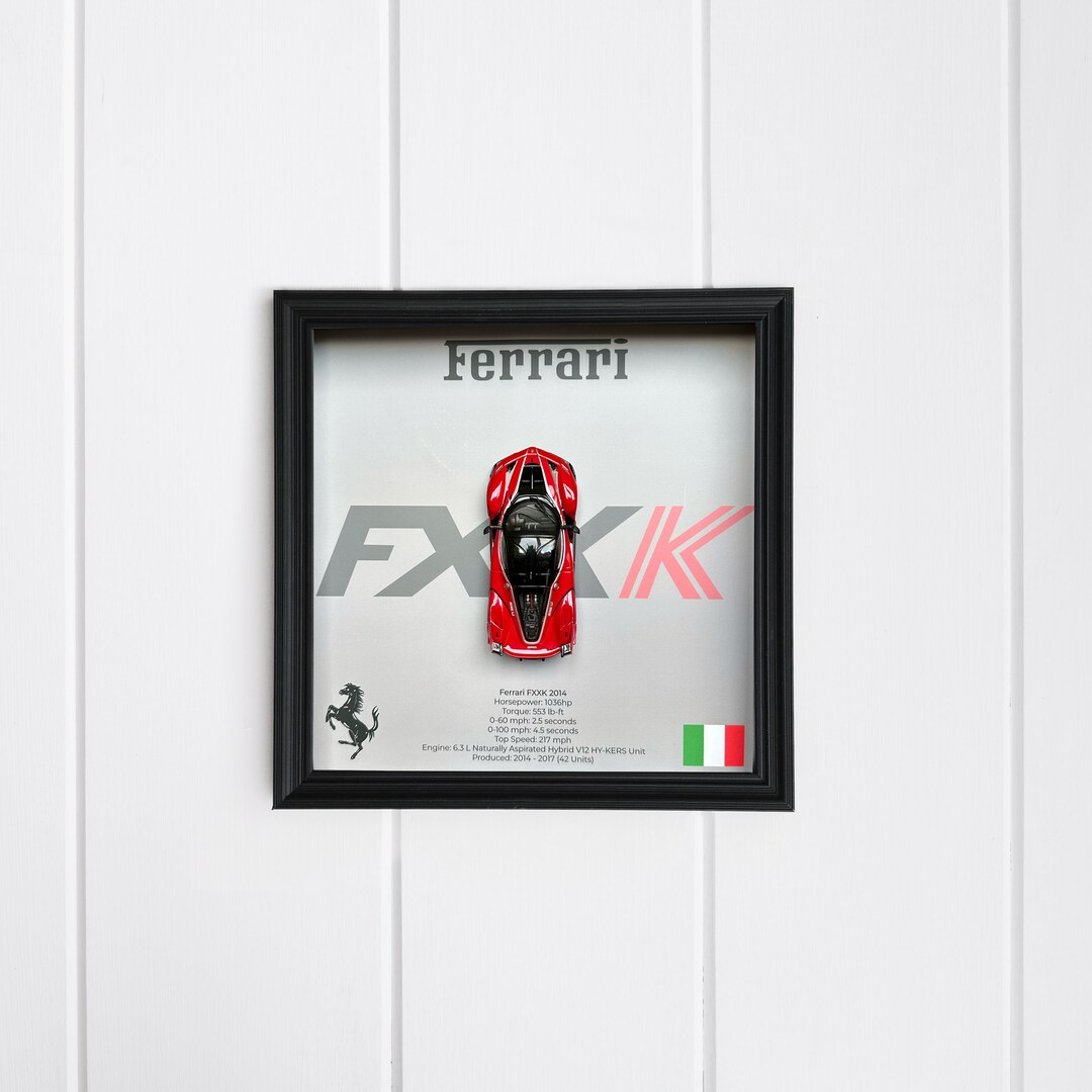 Ferrari FXXK Red 3D Shadow Box Framed Gift Car - Etsy