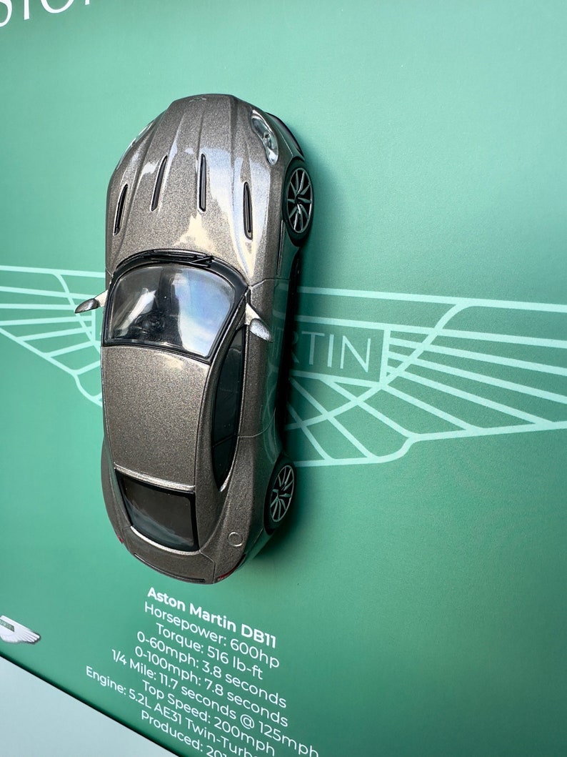 Aston Martin DB11 Slver 3D Shadow Box Framed Gift Car - Etsy
