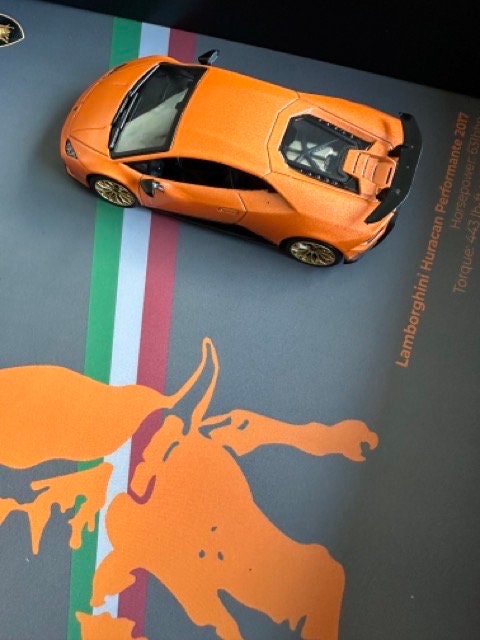 Lamborghini Huracan Performante Orange 3D Shadow Box Framed Gift Car - Etsy