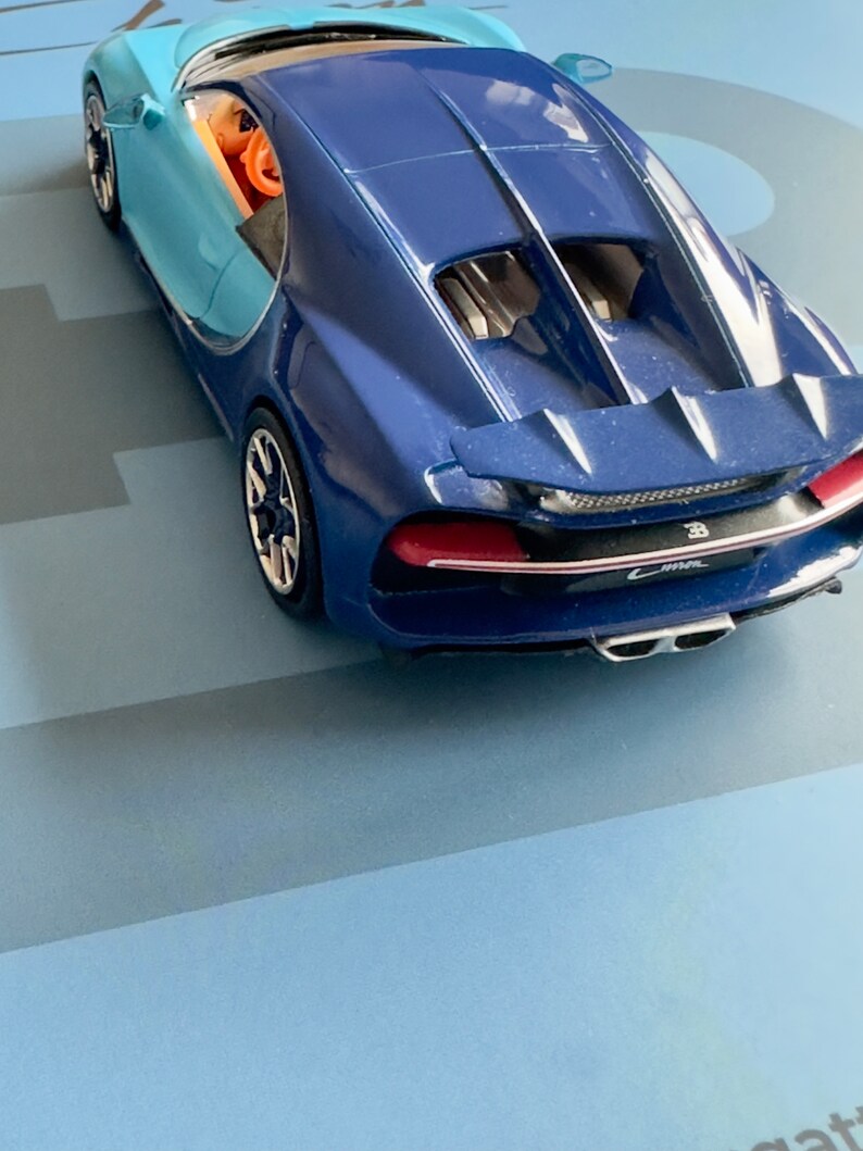 Bugatti Chiron Blue 3D Shadow Box Framed Gift Car - Etsy