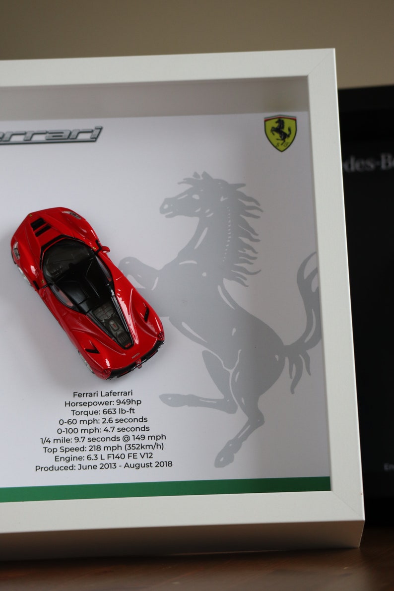 Ferrari Laferrari 3D Shadow Box Framed Gift - Etsy