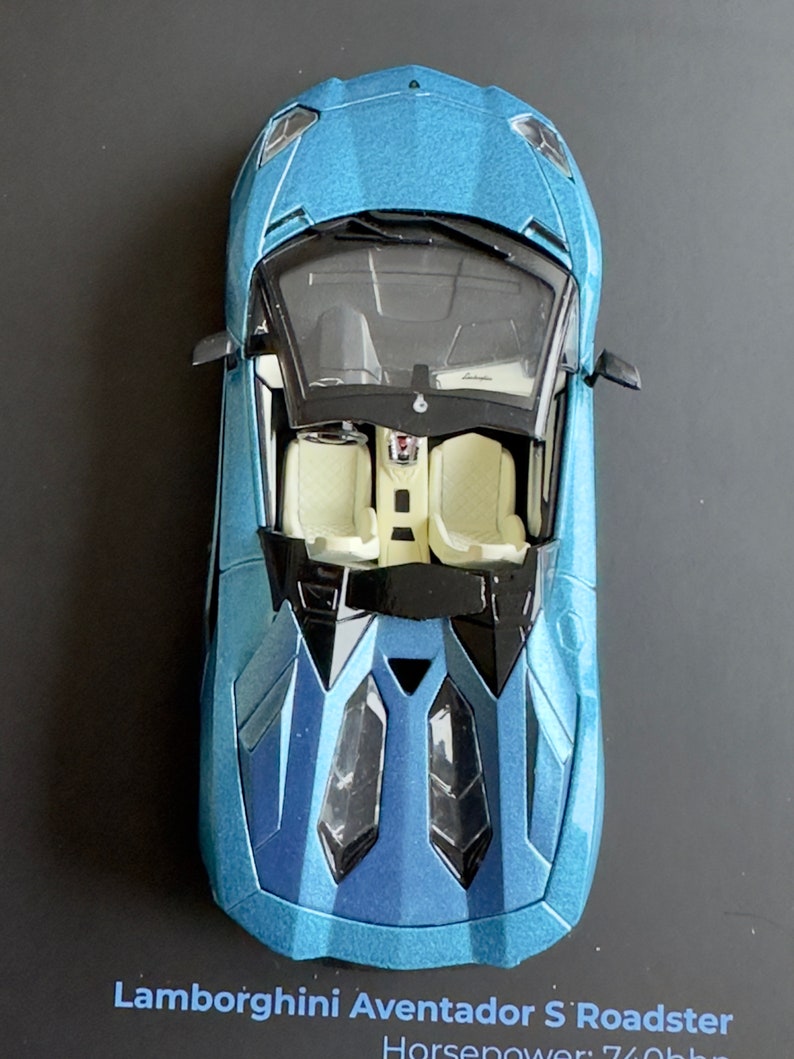 Lamborghini Aventador S Roadster Blue 3D Shadow Box Framed Gift Car - Etsy
