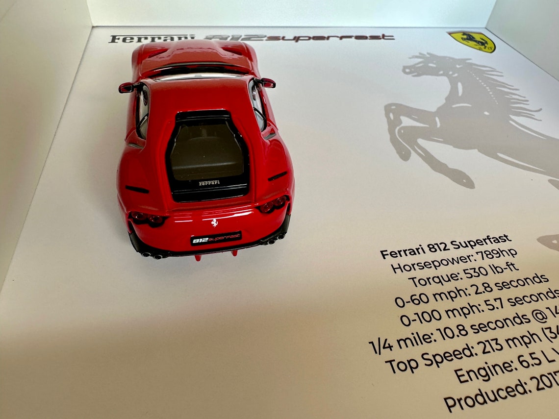 Ferrari 812 Superfast 3D Shadow Box Framed Gift - Etsy