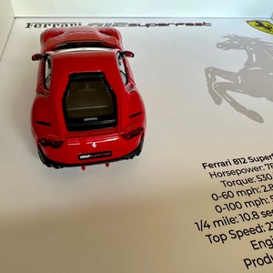 Ferrari 812 Superfast 3D Shadow Box Framed Gift - Etsy