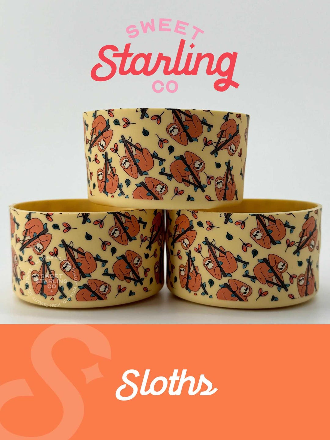 Sloths Tumbler Boots - Etsy