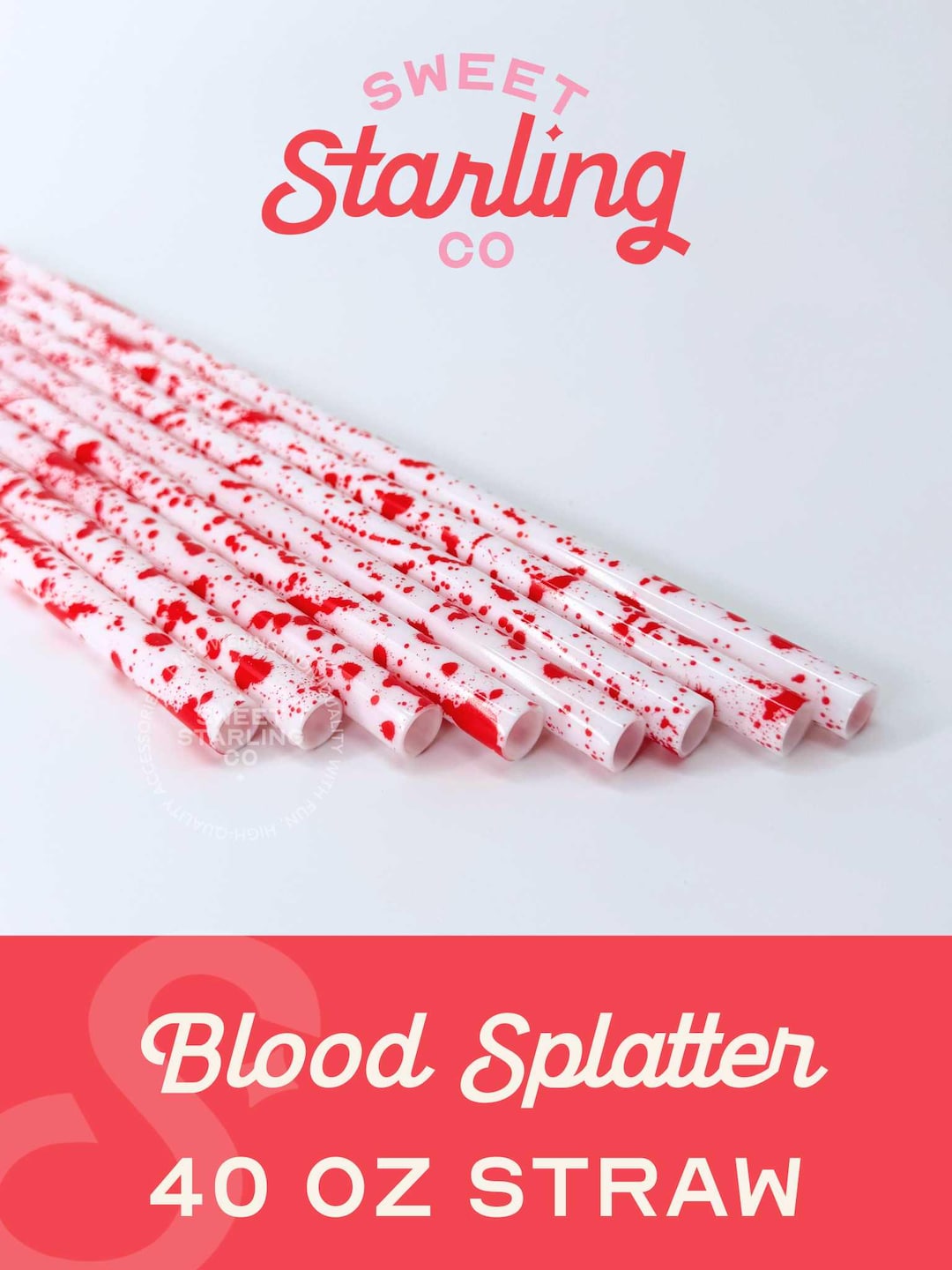 Blood Splatter 40 Oz Reusable Straws- Wide Fit - Etsy