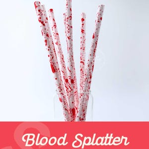 Blood Splatter 40 Oz Reusable Straws- Wide Fit - Etsy