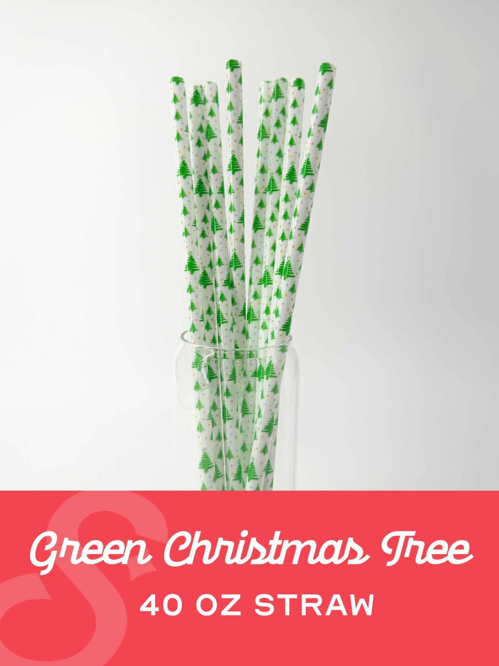 Green Christmas Trees 40 Oz Reusable Straws- Wide Fit - Etsy