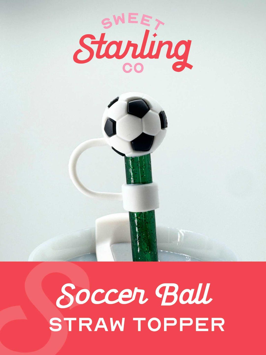 Soccer Ball Straw Topper - Etsy