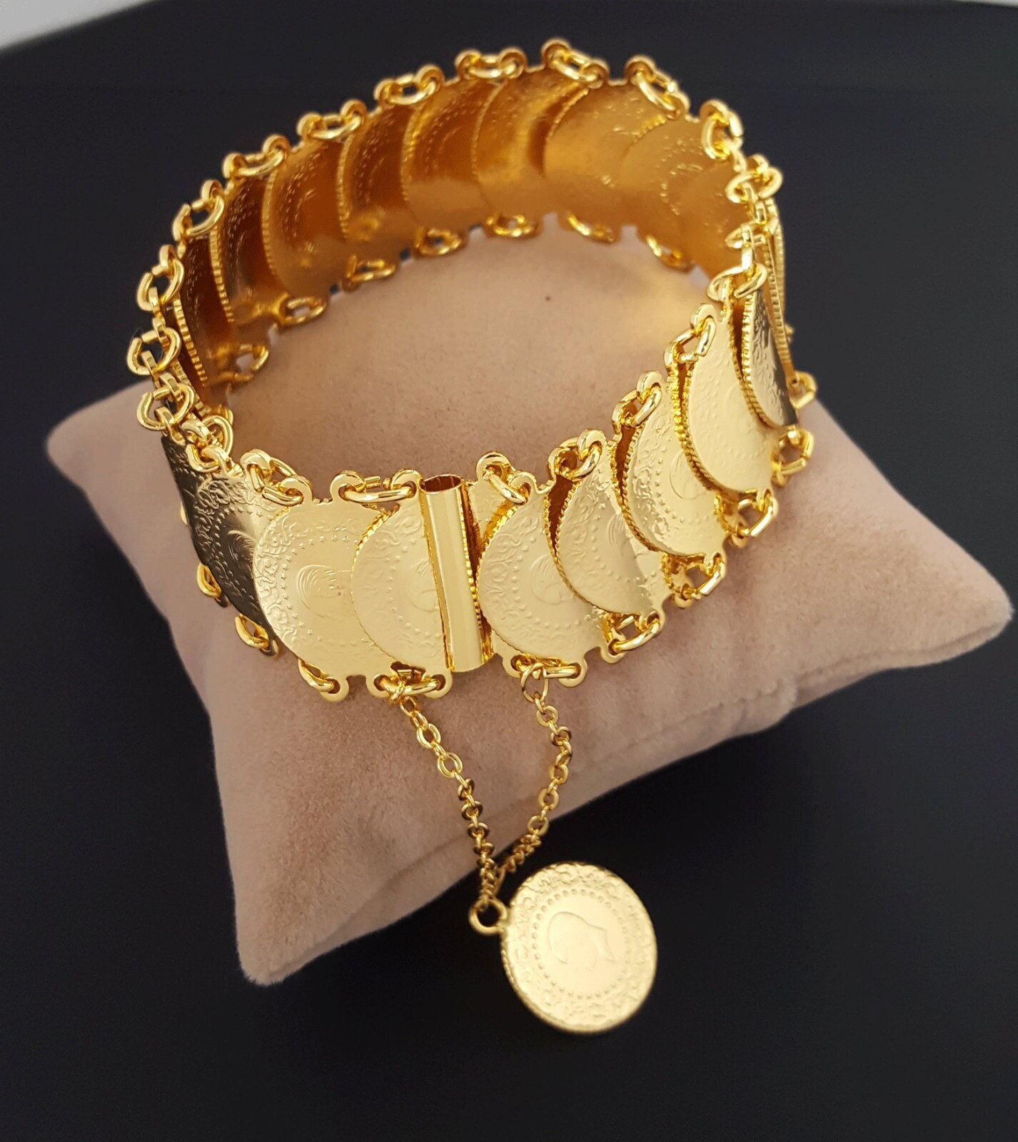 21 Pieces Resat Gold Bracelet,22 Carat Gold Plated Bracelet,a Quality ...