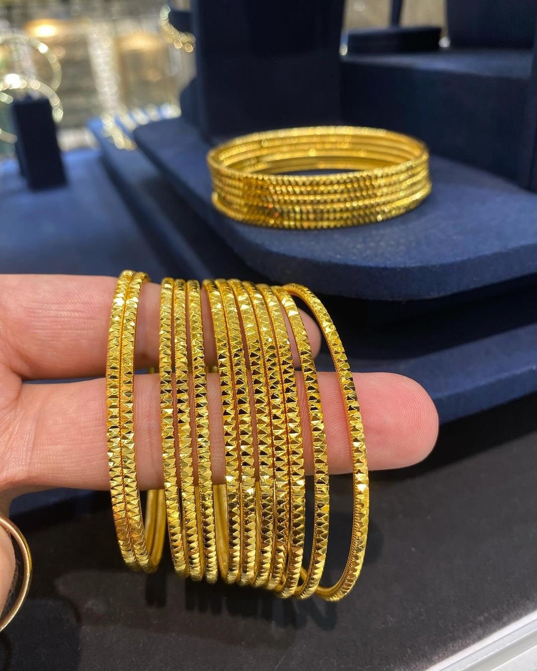 22K Gold Plated Ajda Bracelet Set - Elegant Wedding Jewelry - Etsy