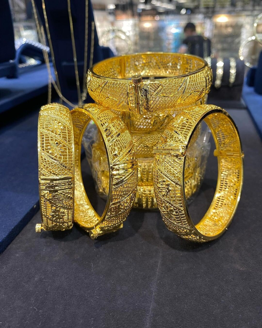 22K Gold Plated Indian Handcuffs Gold Bridal Braceletwedding - Etsy