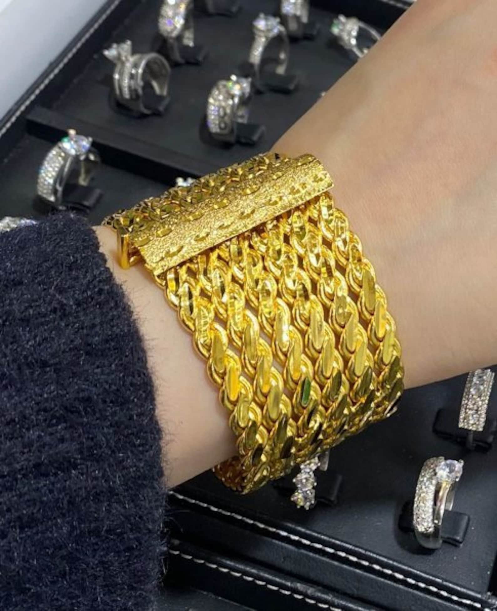 Adana Six Twist Bracelet,gold Bangles 22 Carat Gold Plated ,wedding ...