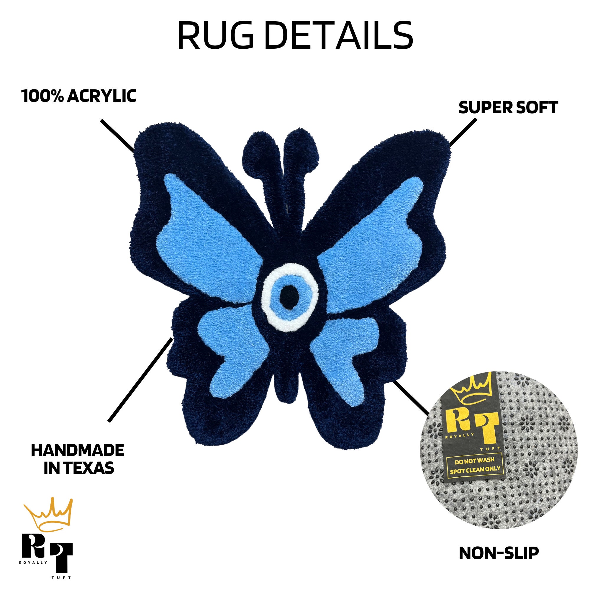 Evil Eye Butterfly Nazar Rug - Etsy