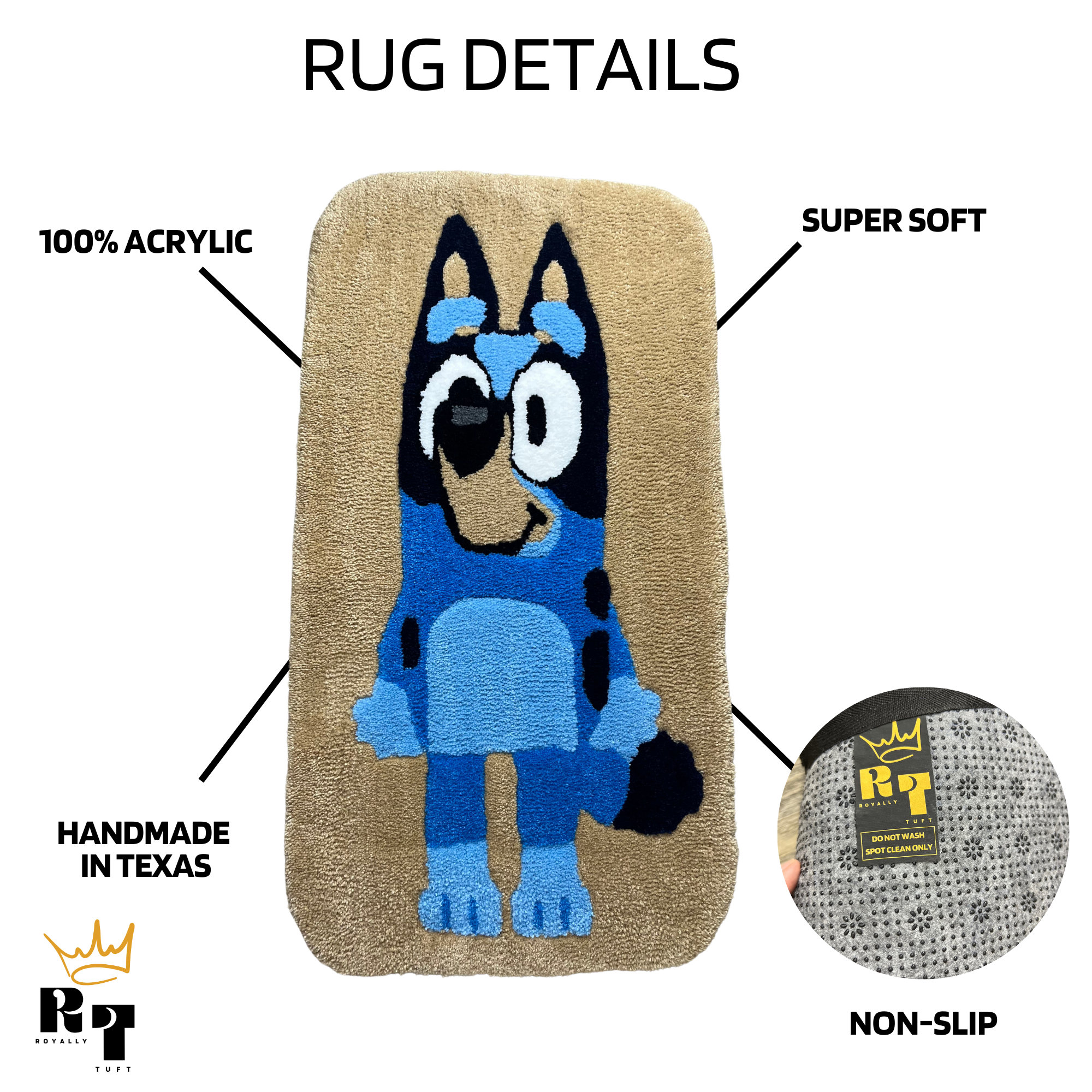 Customizable Bluey Inspired Rug - Etsy