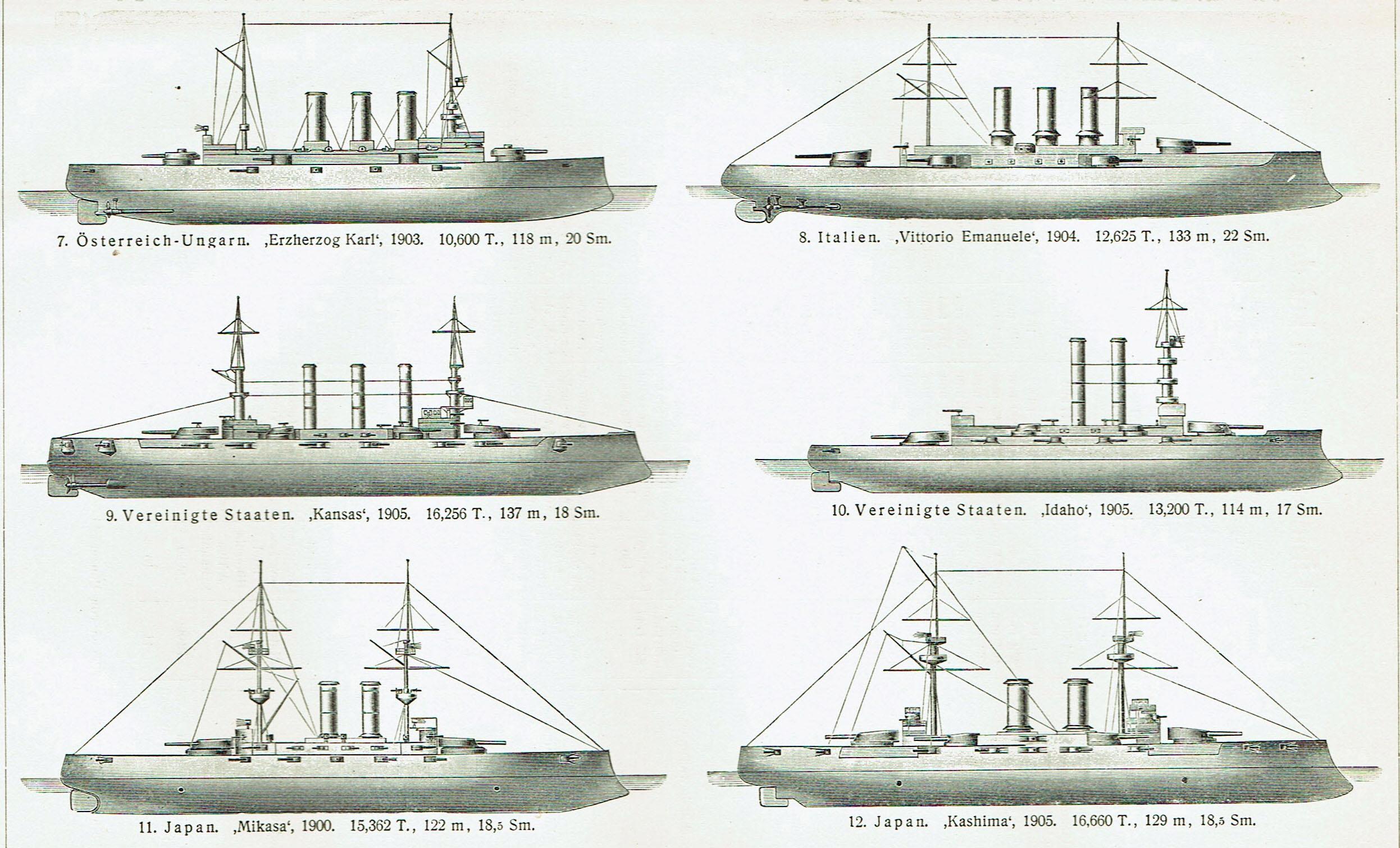 1907 Dreadnoughts Antique Print Battleships Lithograph Warship Wall Art ...