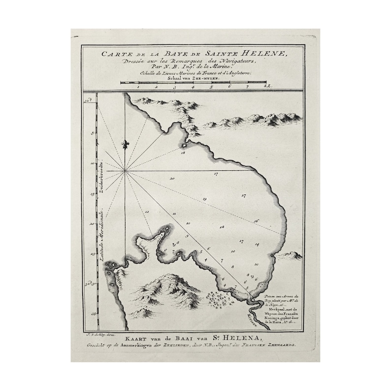 1747 Antique South Africa Map Helena Bay Antique Print Africa ...