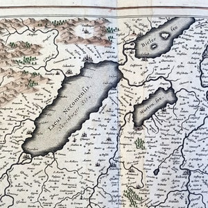 1635 - Antique Map of Switzerland WIFLISPURGERGOW Large Map 17th ...