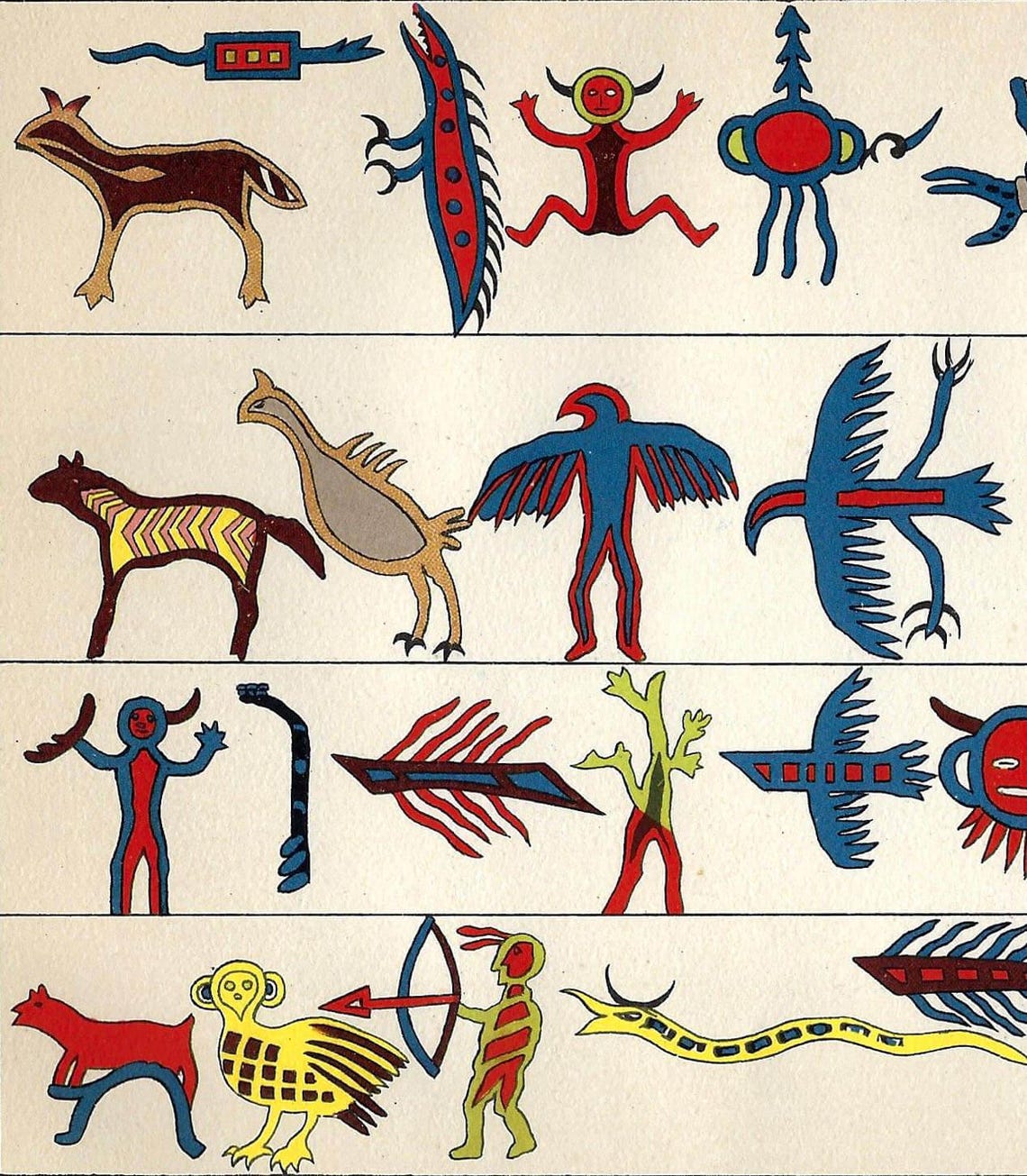 1897 Pictorial Writing of the Ojibwe Indians (wabeno Songs). Native ...