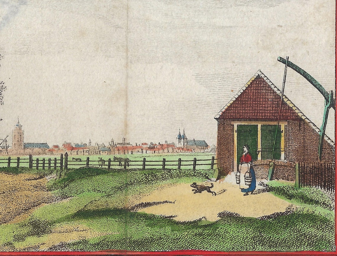 1781 DEVENTER, Netherlands Original 18th Century Engraving, Antique ...
