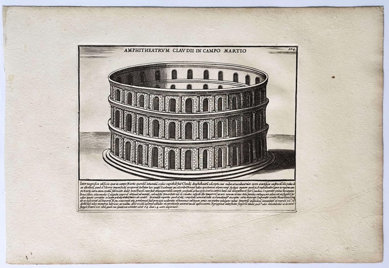 1699 ANCIENT ROME Antique Print. Original Copperplate Engraving. Roman ...