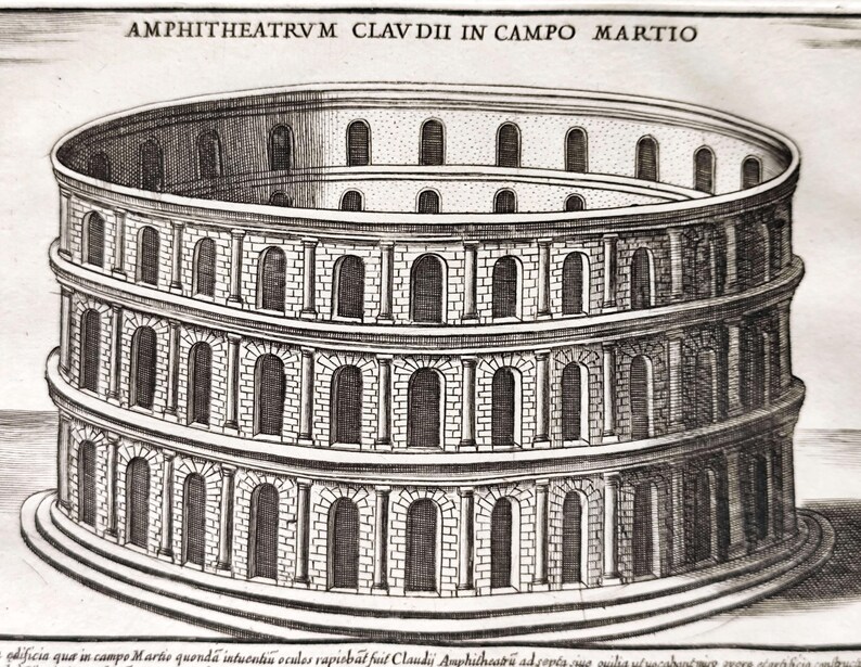1699 ANCIENT ROME Antique Print. Original Copperplate Engraving. Roman ...